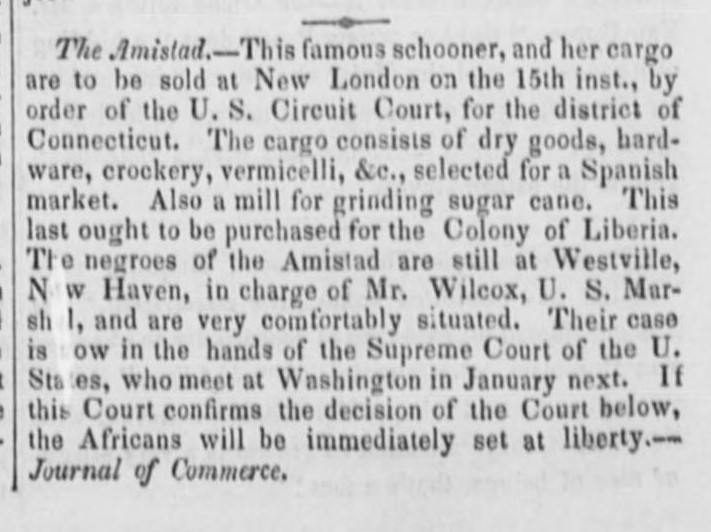 Sarah Margru Kinson, Child of the Amistad