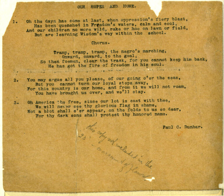 “He Sang of Life” — The Writing of Paul Laurence Dunbar