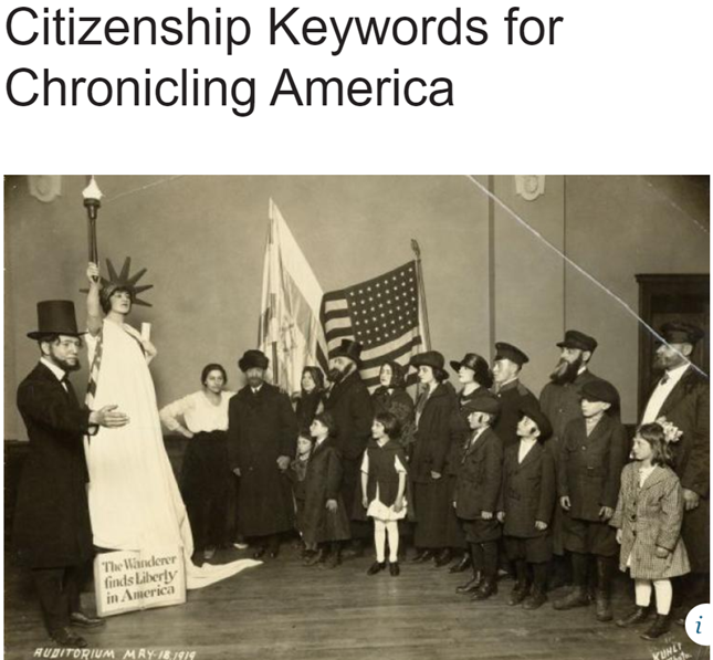 The Immigration and Citizenship Thesaurus for Chronicling America: How ...